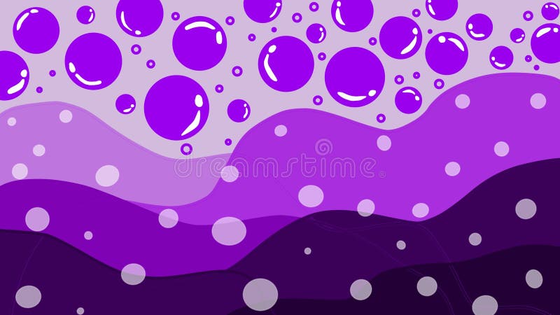 A Seamless Pattern of Purple Bubbles and Waves Stock Illustration ...