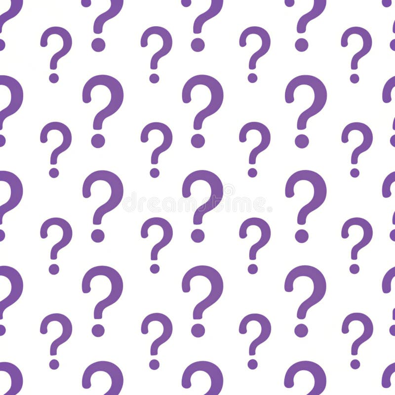 Seamless Pattern of Purple Question Mark Isolated on Transparent ...
