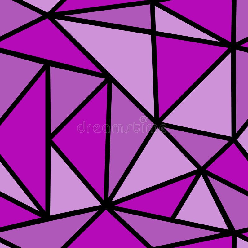 Seamless Pattern with Purple Triangle Stock Illustration - Illustration ...