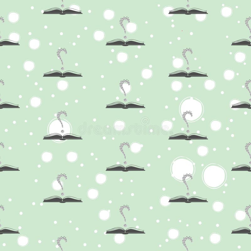 Seamless Pattern with Question Marks Above an Open Book. Great for Wall ...