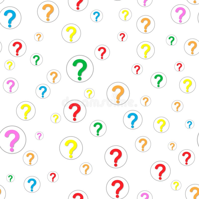 Seamless Pattern of Question Marks Stock Illustration - Illustration of ...