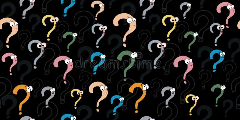 Seamless Pattern with Question Marks. Illustrations of a Question Mark ...