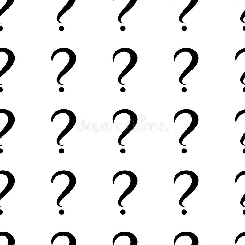 Seamless Pattern with Question Marks. Same Sizes. Vector Illustration ...
