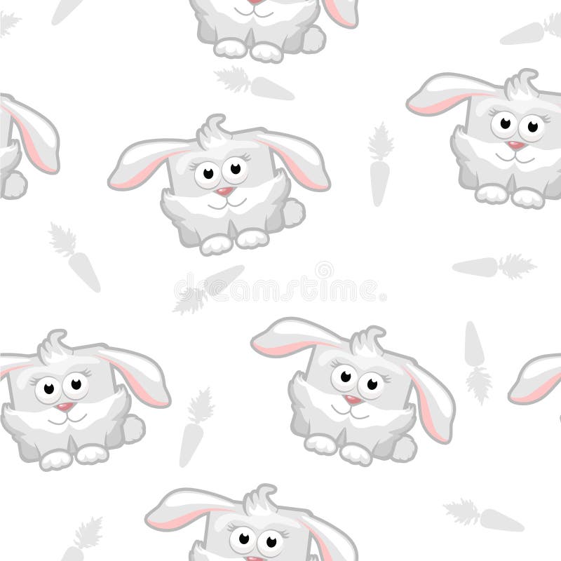 Square Rabbit Cartoon Illustration Stock Vector - Illustration of happy ...
