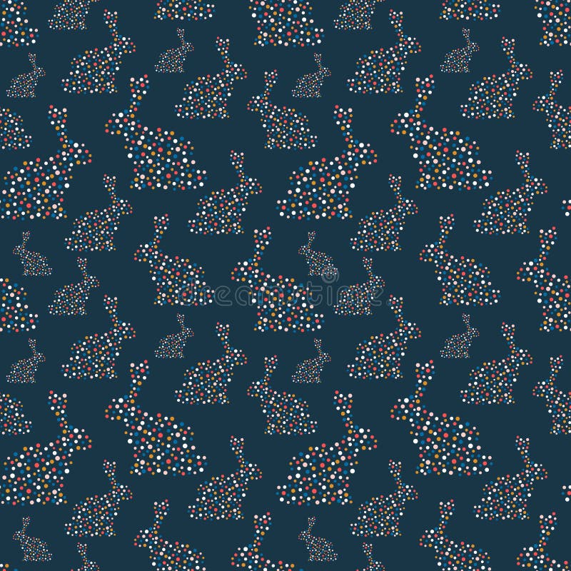 Seamless Pattern with Rabbits. Graphic Design for Paper Textile Print ...