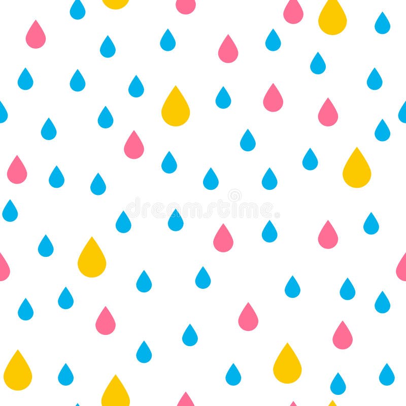 Seamless Pattern with Rain Drops Stock Vector - Illustration of weather ...