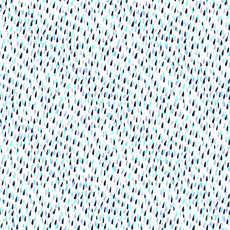 Seamless Pattern with Rain Drops. Vector for Print, Fabric, Textile ...