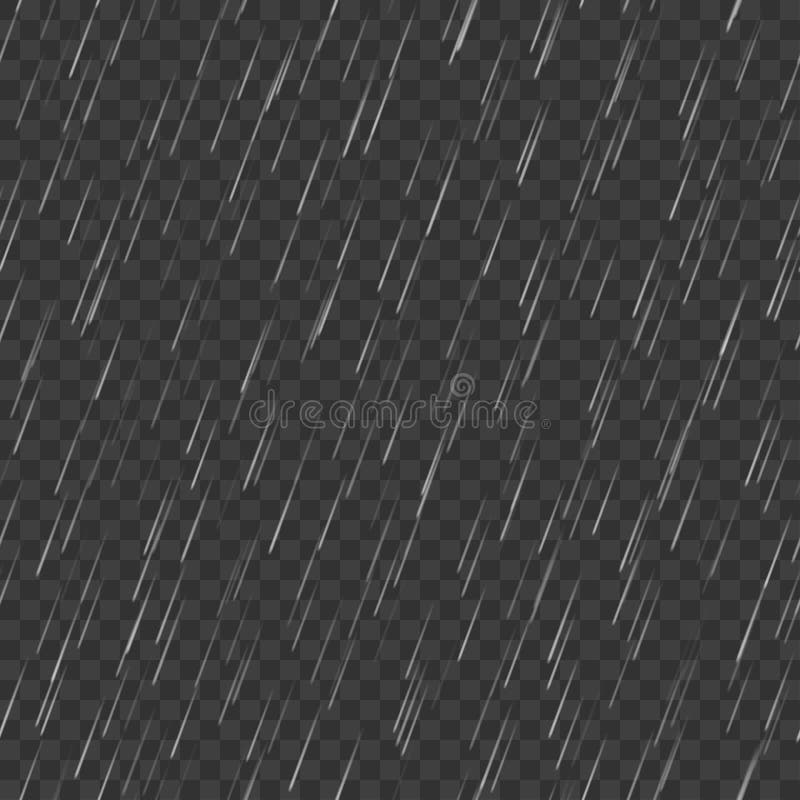Seamless Pattern of Rain on Transparent Background, Ideal for Overlays ...