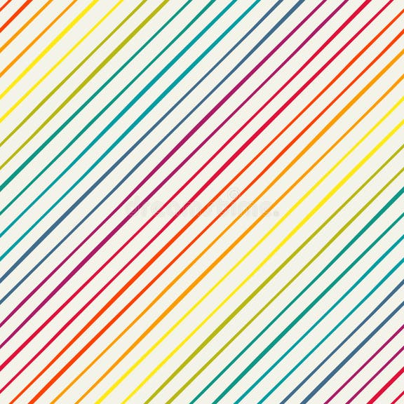Seamless Pattern with Rainbow Diagonal Stripes Stock Vector - Illustration of retro, repeat ...