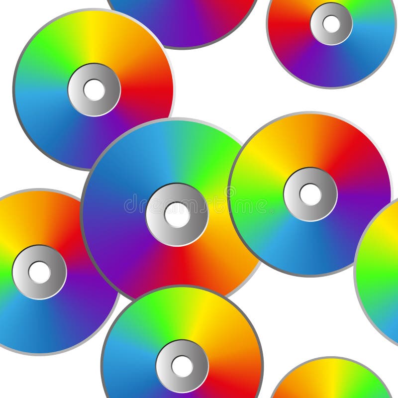 CD DVD Rainbow Disc Isolated on Transparent Background Stock Vector ...