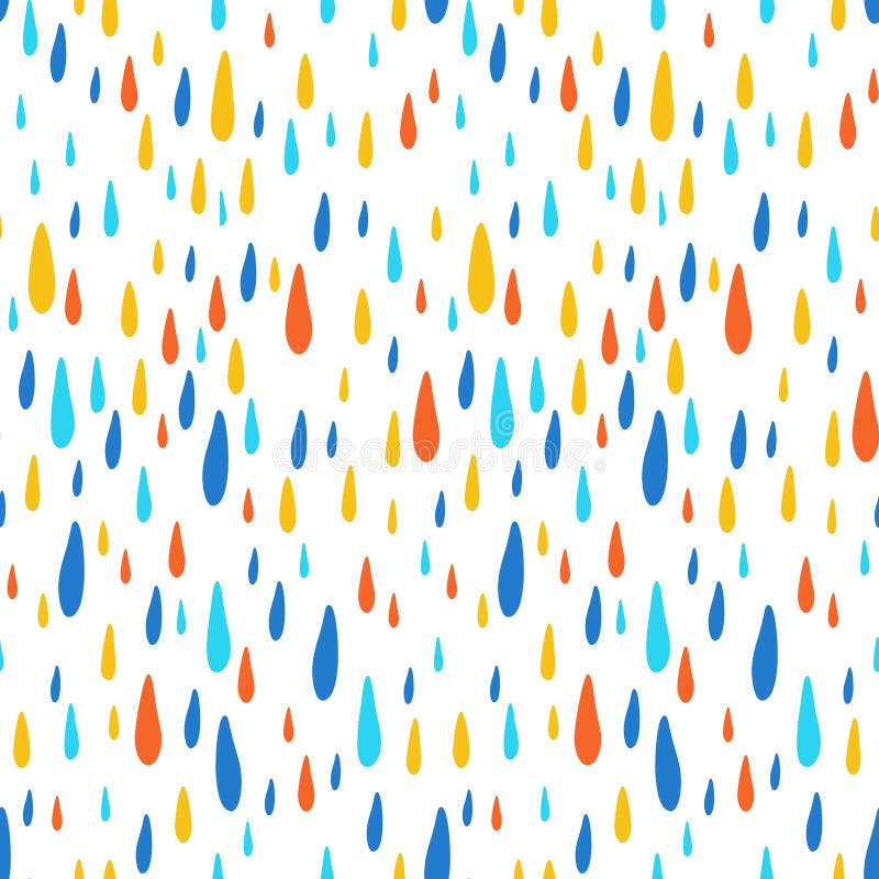 Seamless Pattern with Raindrops. Rainy Days Stock Vector - Illustration ...