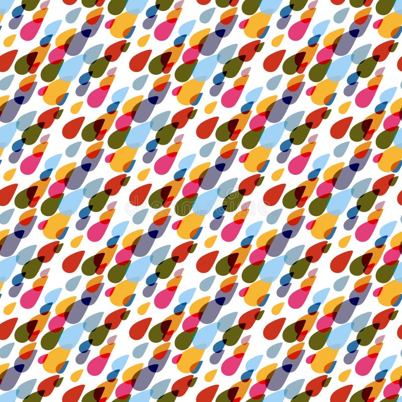 Seamless Pattern with Raindrops. Rainy Days Stock Vector - Illustration ...