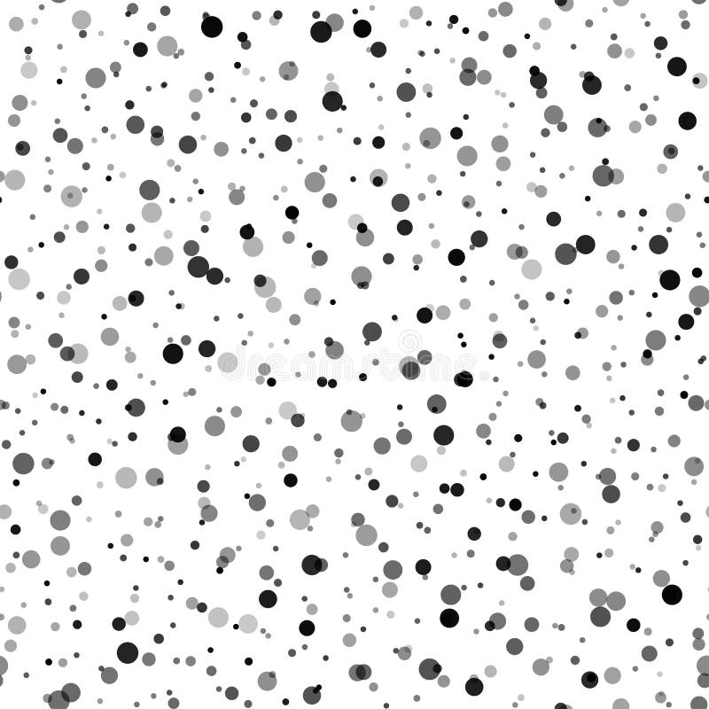 Black Polka Dot Seamless Pattern. Vector Stock Vector - Illustration of ...