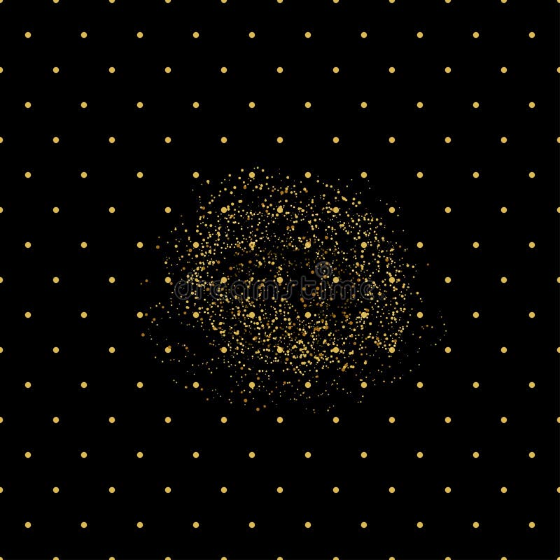 Random Golden Dots Seamless Pattern Stock Vector - Illustration of ...