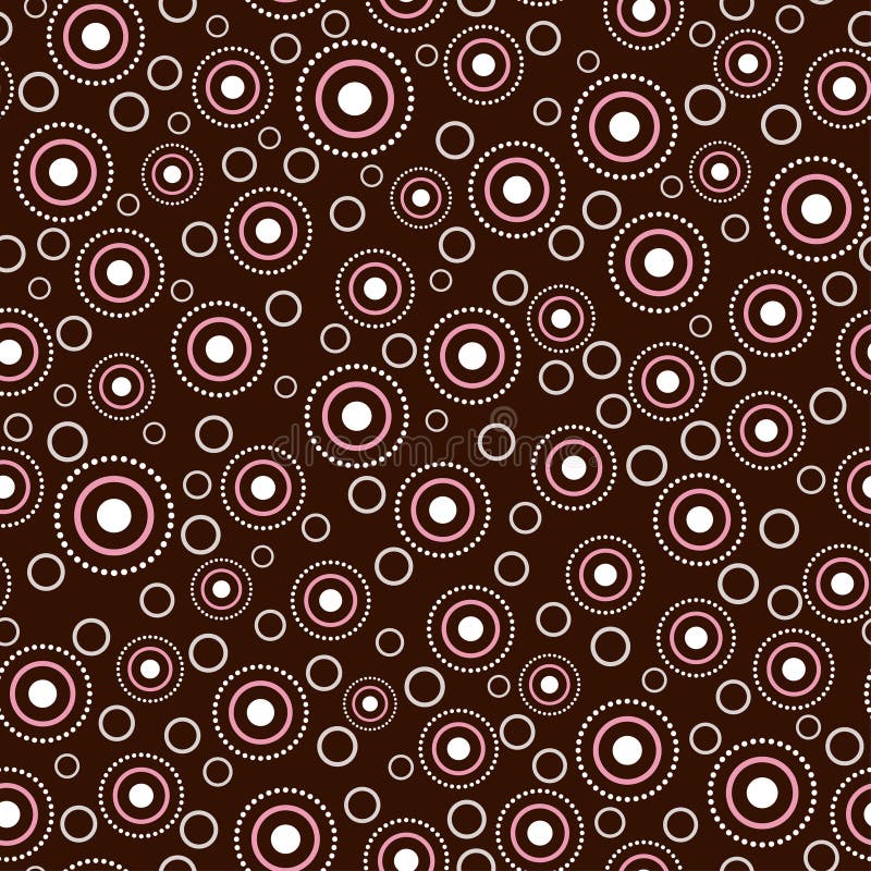 Seamless Pattern with Random Round Elements. White Pink Circular ...