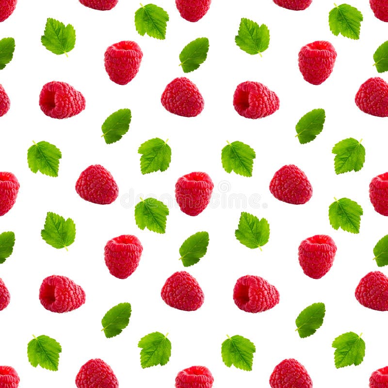 Seamless Pattern with Raspberry. Berries Abstract Background. Raspberry ...