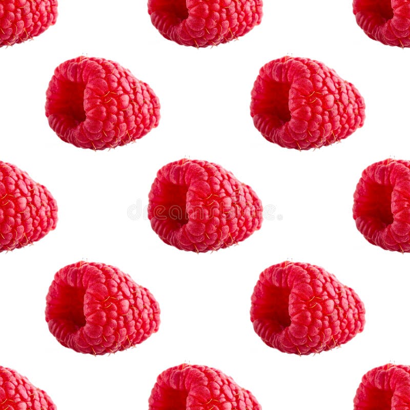 Seamless Pattern with Raspberry. Berries Abstract Background. Raspberry ...