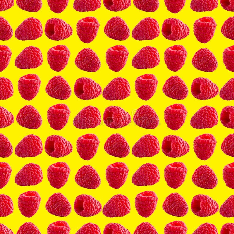Seamless Pattern with Raspberry. Berries Abstract Background. Raspberry ...