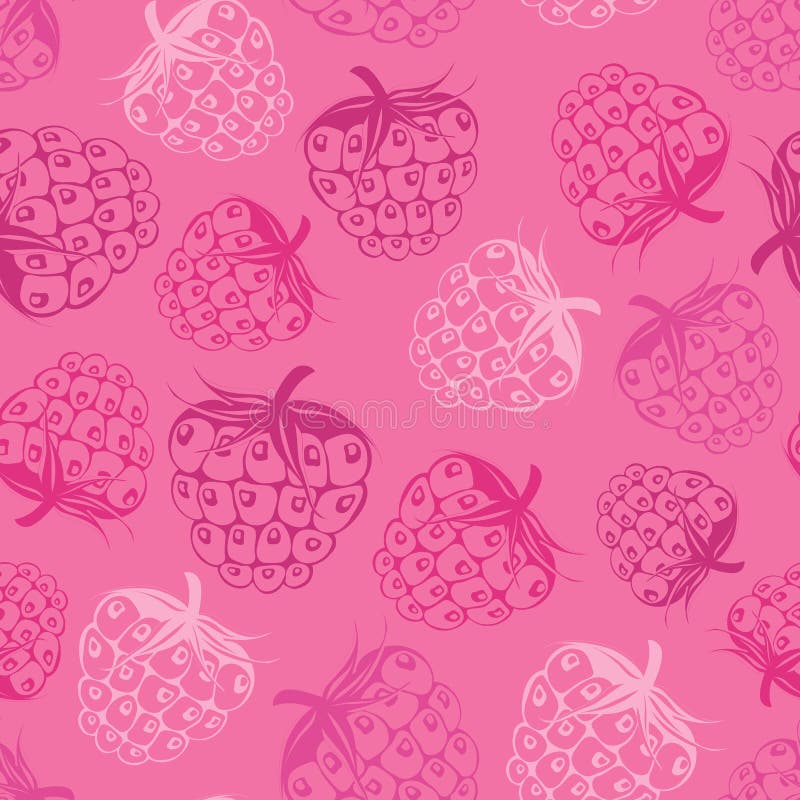 Raspberry Seamless Pattern for Your Design Stock Vector - Illustration ...