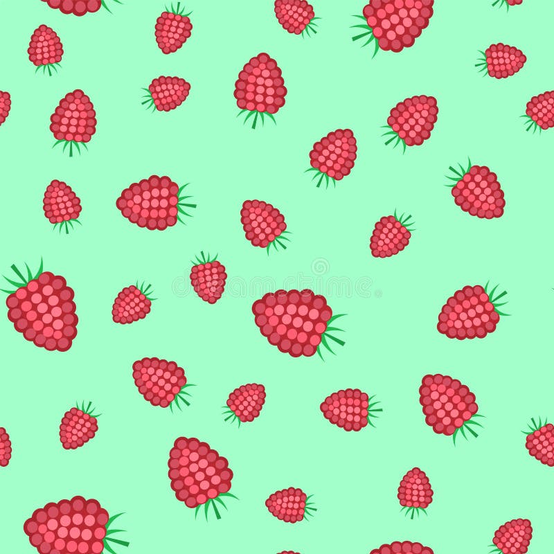Seamless Pattern from Raspberry. Stock Vector - Illustration of pattern ...