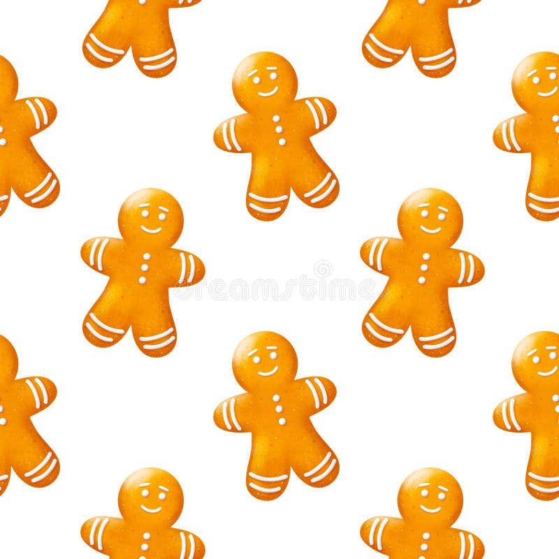Seamless Pattern of Realistic 3D Render Cute Ginger Man with Texture ...