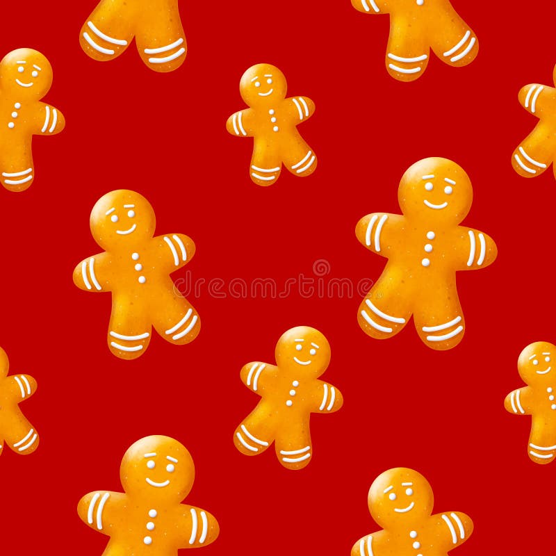 Seamless Pattern of Realistic 3D Render Cute Ginger Man with Texture ...