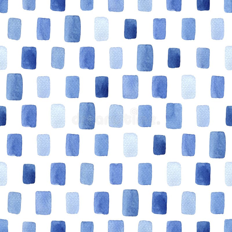 Seamless Pattern with Blue Rectangles Stock Illustration - Illustration ...