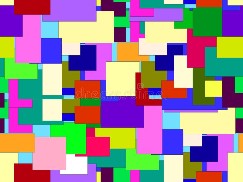 Seamless Pattern from Rectangles of Different Colors. Stock Vector ...