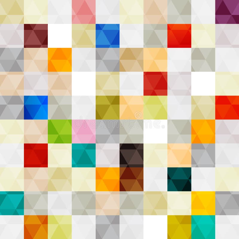 Seamless Pattern. Rectangles and Triangles Stock Vector - Illustration ...