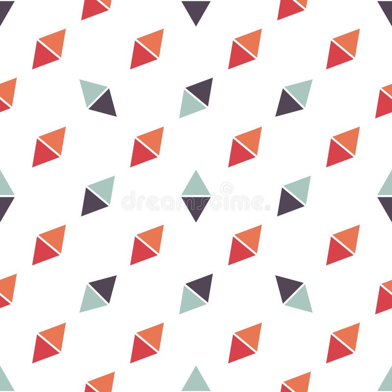 Seamless Pattern with Red and Blue Triangles Stock Vector ...