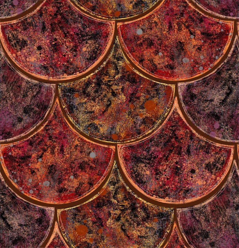 Seamless Pattern. Red Ceramic Tile. Picturesque Texture Stock ...