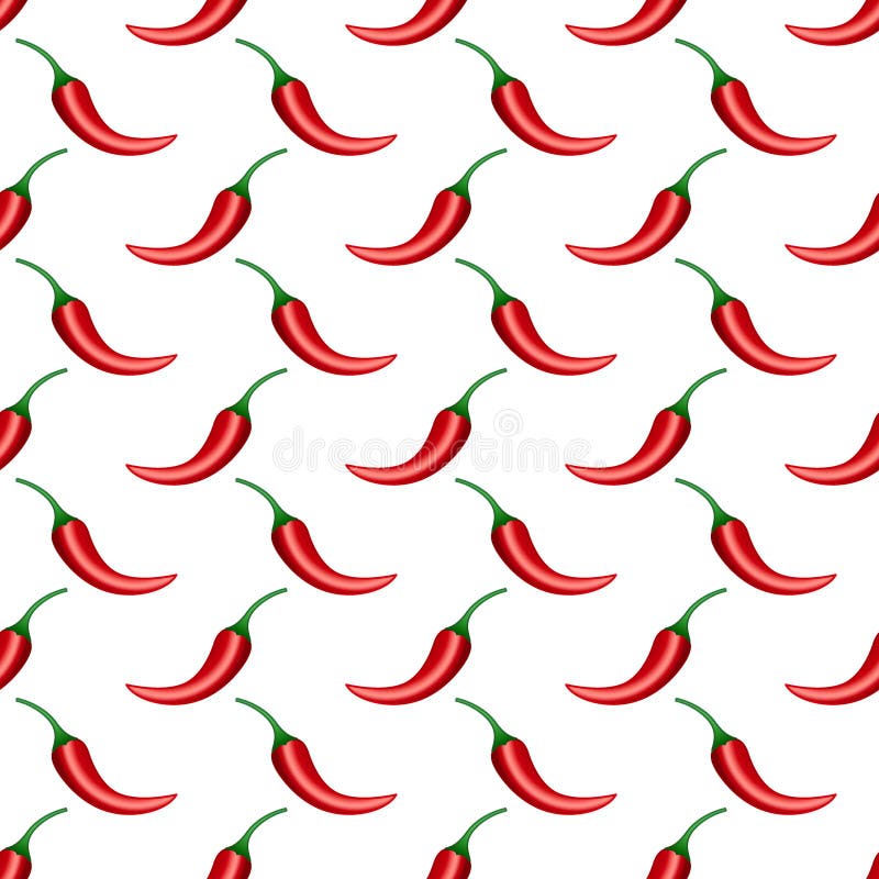 Chili pepper pattern stock vector. Illustration of seamless - 260007345