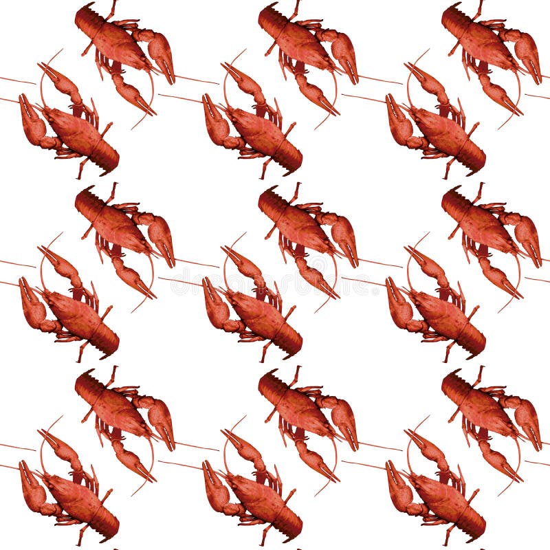 Crawfish Pattern Stock Illustrations – 645 Crawfish Pattern Stock ...