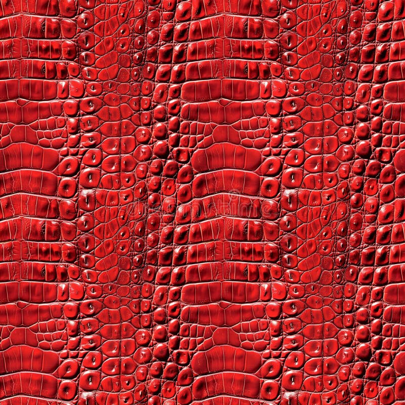 Seamless Pattern with Red Crocodile Leather Texture. Stock Illustration ...