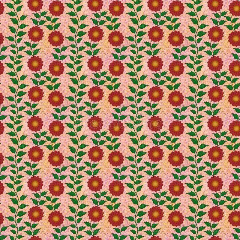 Flower Pattern with Gradient Effect Stock Illustration - Illustration ...