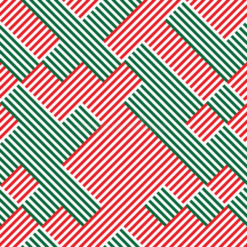 Seamless Pattern with Red and Green Stripes Stock Vector - Illustration ...