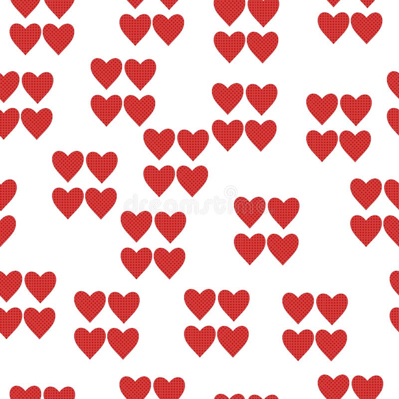Seamless Pattern of Red Hearts in a Cage, Two Types of Patterns and ...