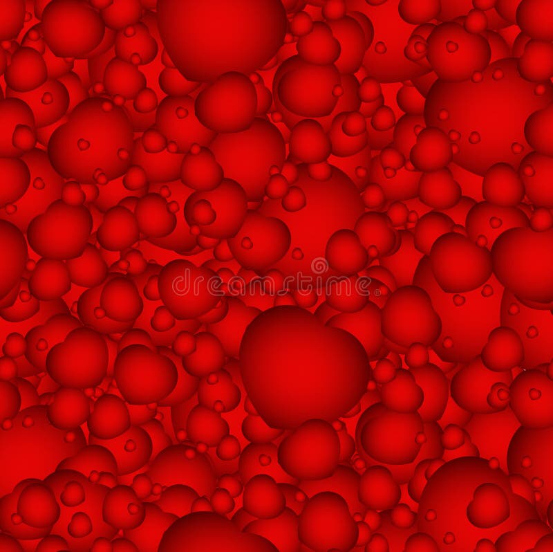 Red Blood Cells Seamless Pattern. Blood Clot Under the Microscope ...
