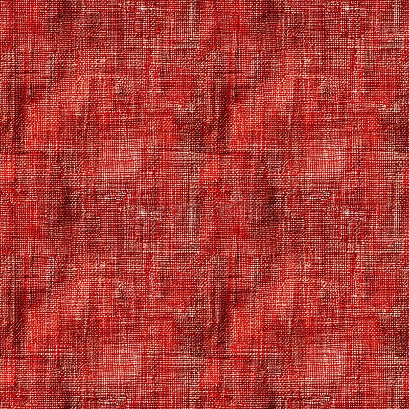 Seamless Pattern with Red Linen Fabric Texture. Stock Illustration ...