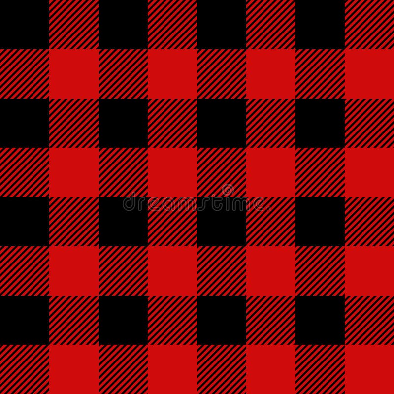 Seamless Pattern. Red Lumberjack Buffalo Plaid. Vector Endless ...