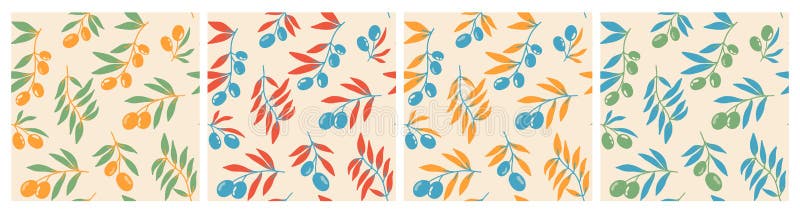 Seamless Pattern of Red Olives. Stock Vector - Illustration of textile ...