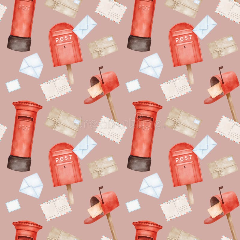 Watercolor Post Box Stock Illustrations – 378 Watercolor Post Box Stock ...