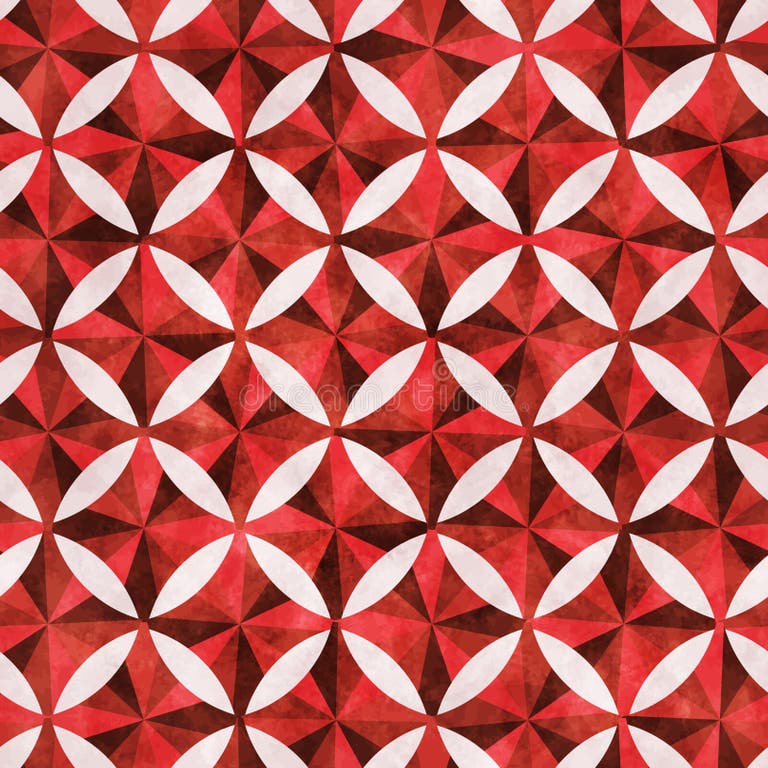 Seamless Pattern of Red Rhombus Stock Vector - Illustration of ...