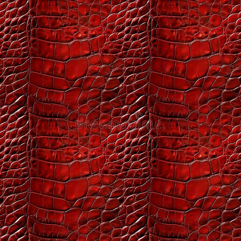 Seamless Pattern with Red Crocodile Leather Texture. Stock Illustration ...