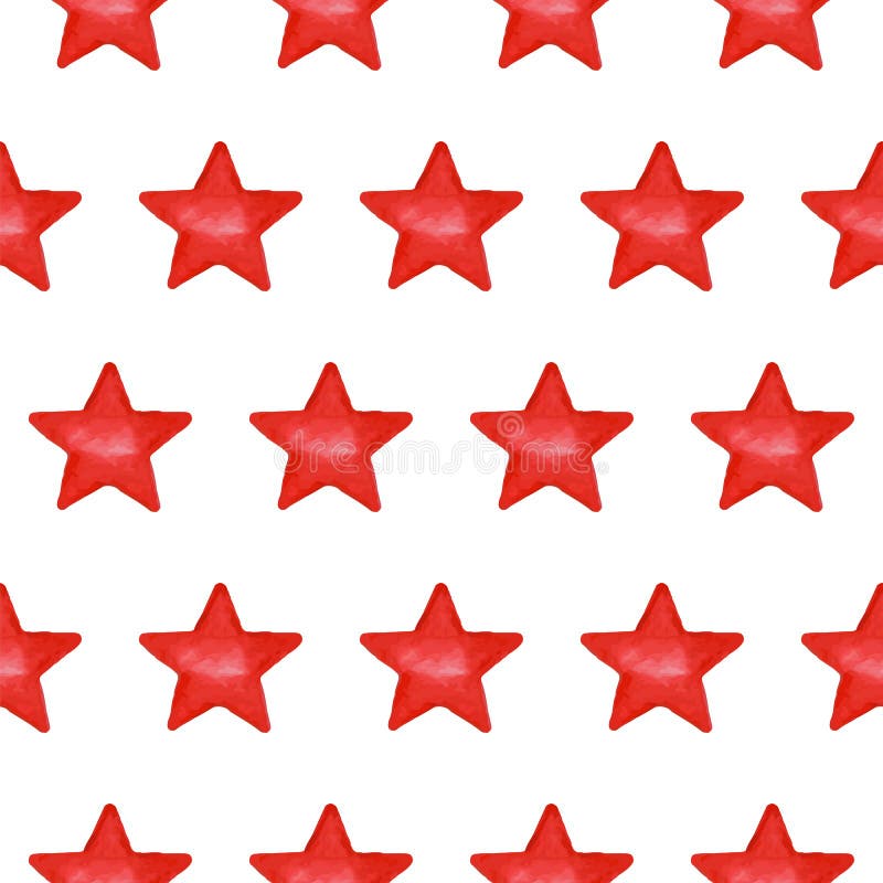 Seamless Pattern with Red Stars Stock Vector - Illustration of ...