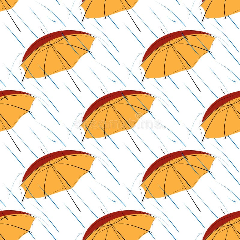 Seamless Pattern with Red Umbrella(texture 3), Modern Stylish Image ...