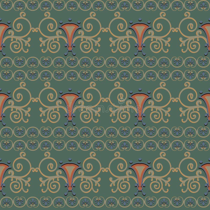 Set of Ancient Roman Ornaments Border Patterns. Stock Vector ...