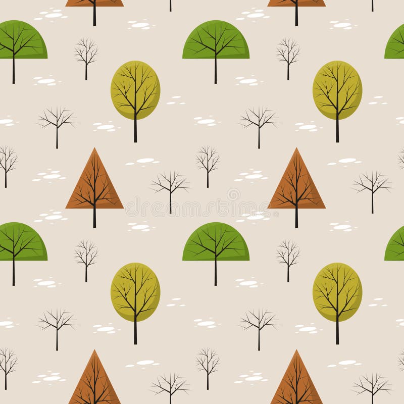 Seamless Pattern Repeatable Texture Summer Spring Tree Nature Paper ...