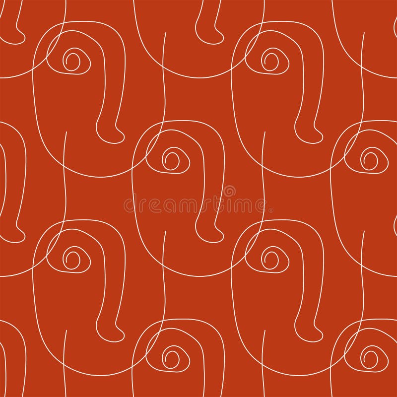 Seamless Pattern with Repeating Outline of Human Face. Drawn by Hand ...