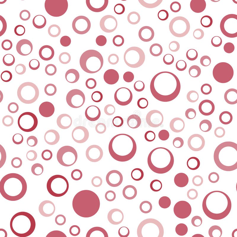 Seamless Pattern of Repeating Pink Circles of Different Sizes Stock ...